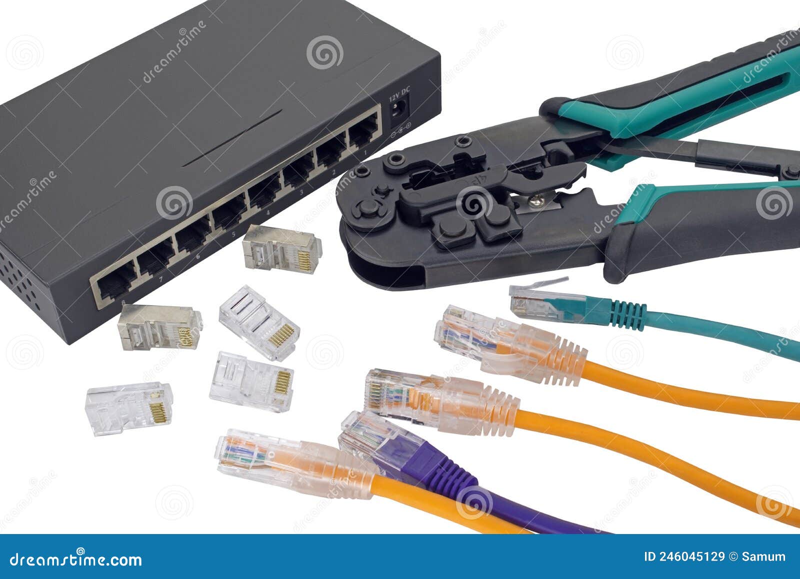 Ethernet Crimper - Cable Twisting Tool. UTP Cat 5 Ethernet Twisted Pair ...