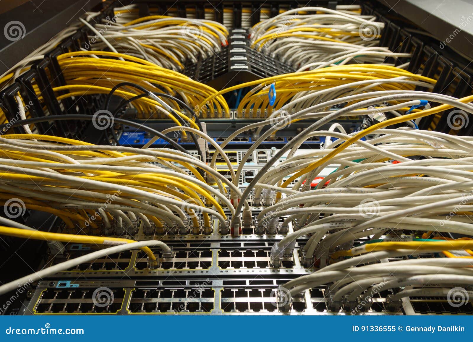 Network Switch and Ethernet Cables Stock Image - Image of local ...