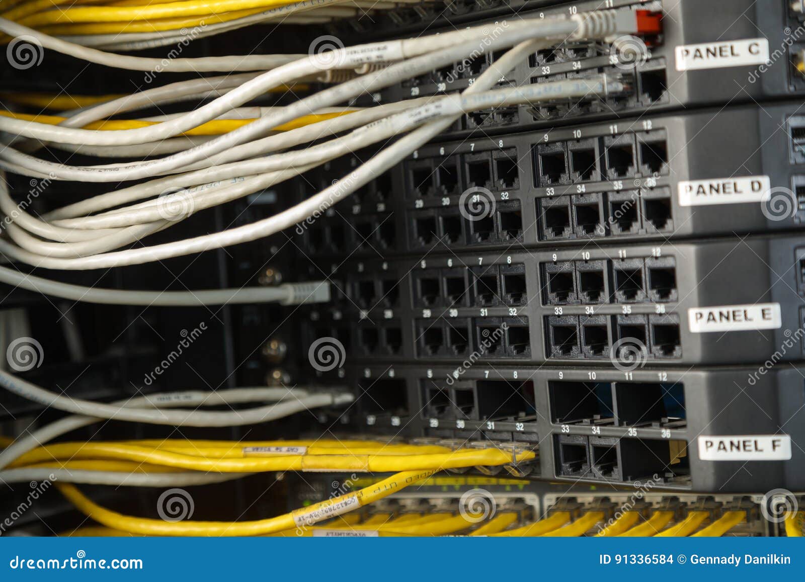 Network Switch and Ethernet Cables Stock Photo - Image of industry ...