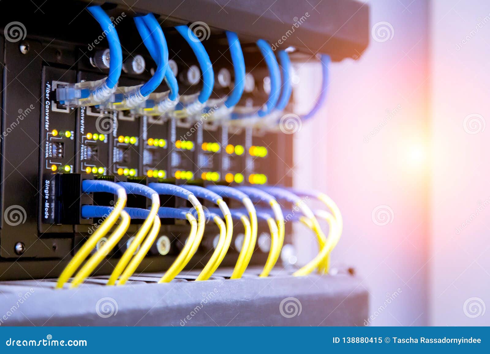 Network Switch and Ethernet Cables,Data Center Concept Stock Image ...