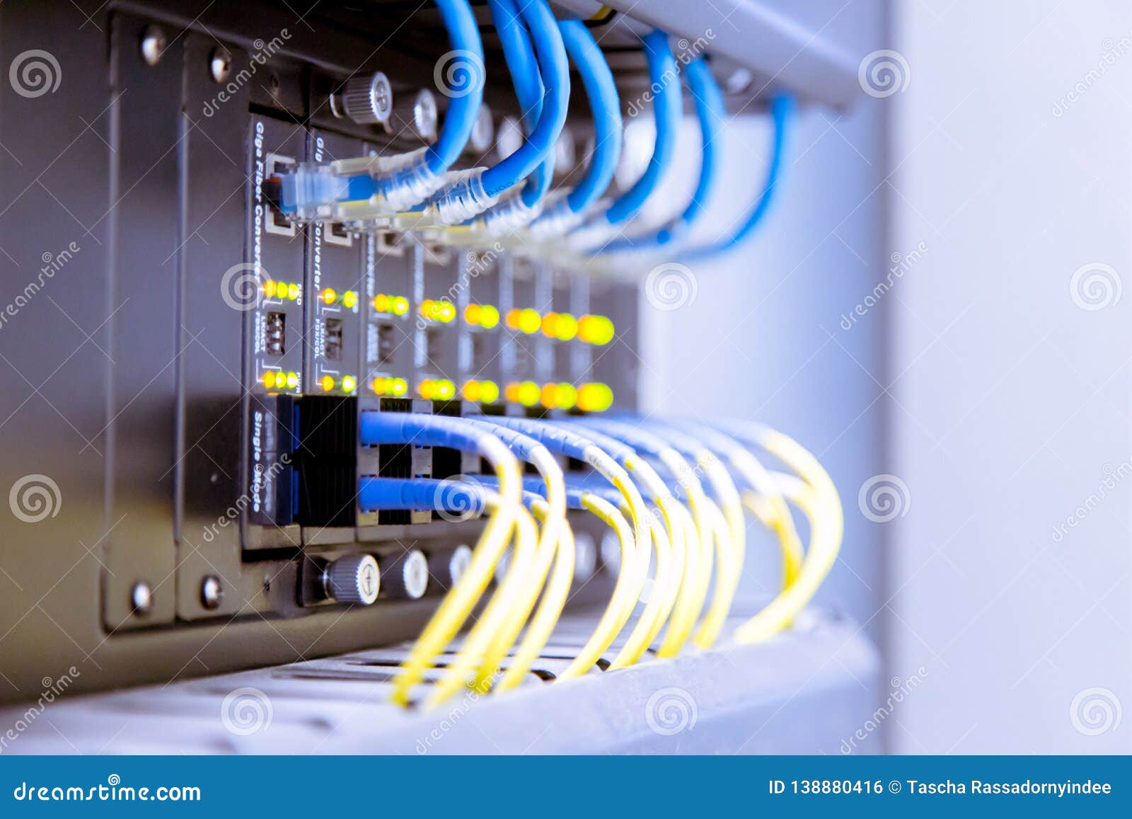 Network Switch and Ethernet Cables,Data Center Concept Stock Photo ...
