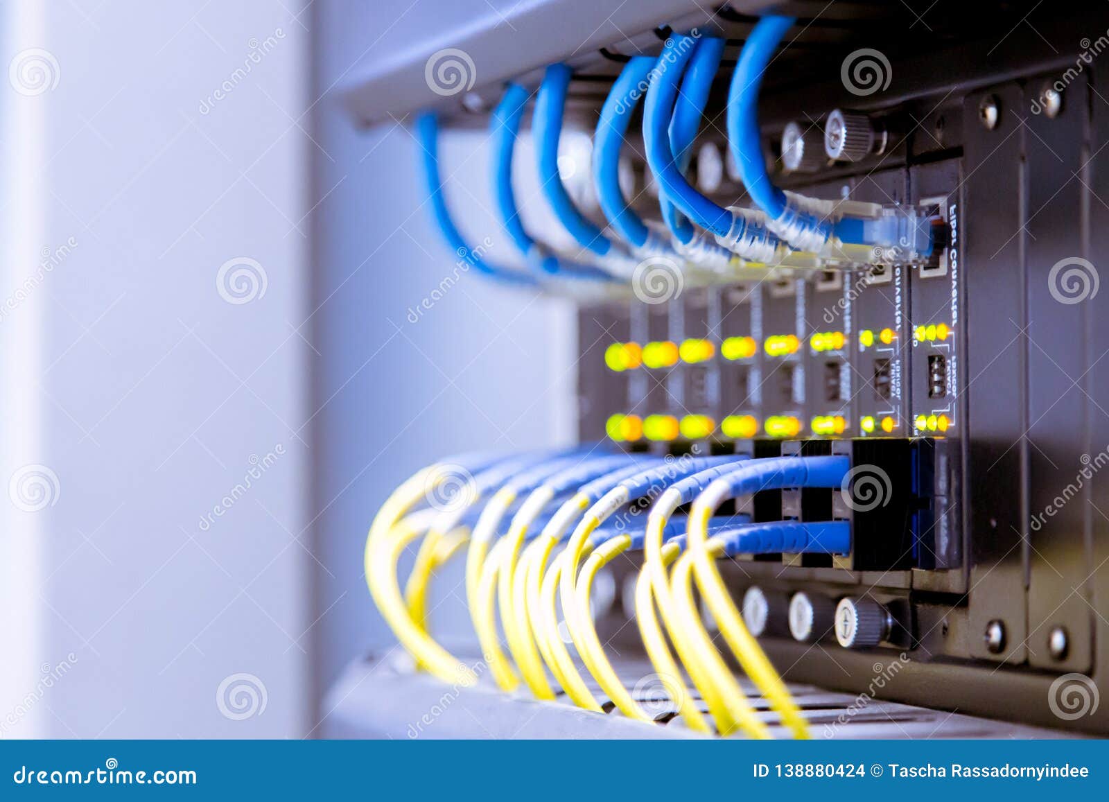 Network Switch and Ethernet Cables,Data Center Concept Stock Photo ...