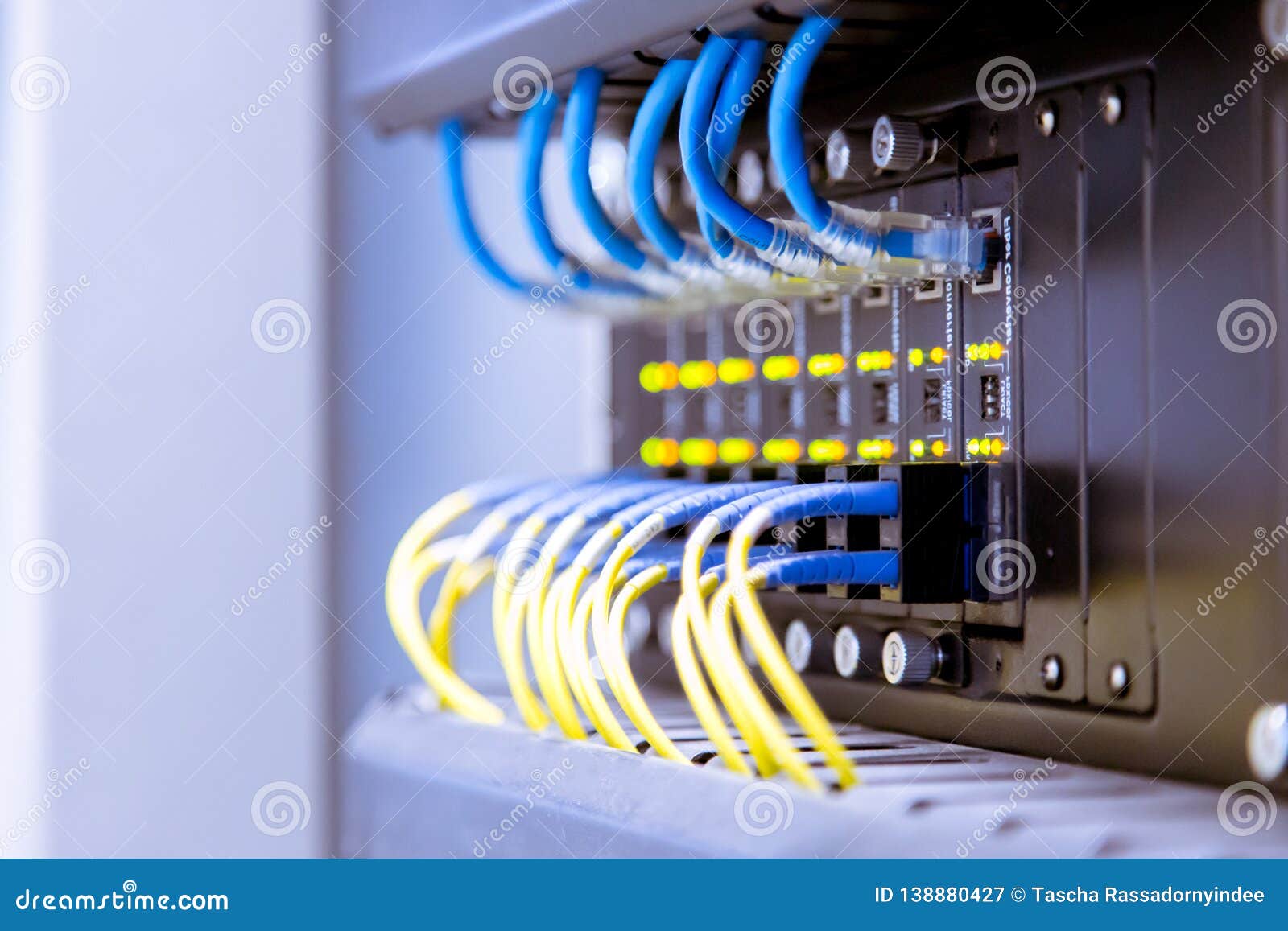 Network Switch and Ethernet Cables,Data Center Concept Stock Image ...