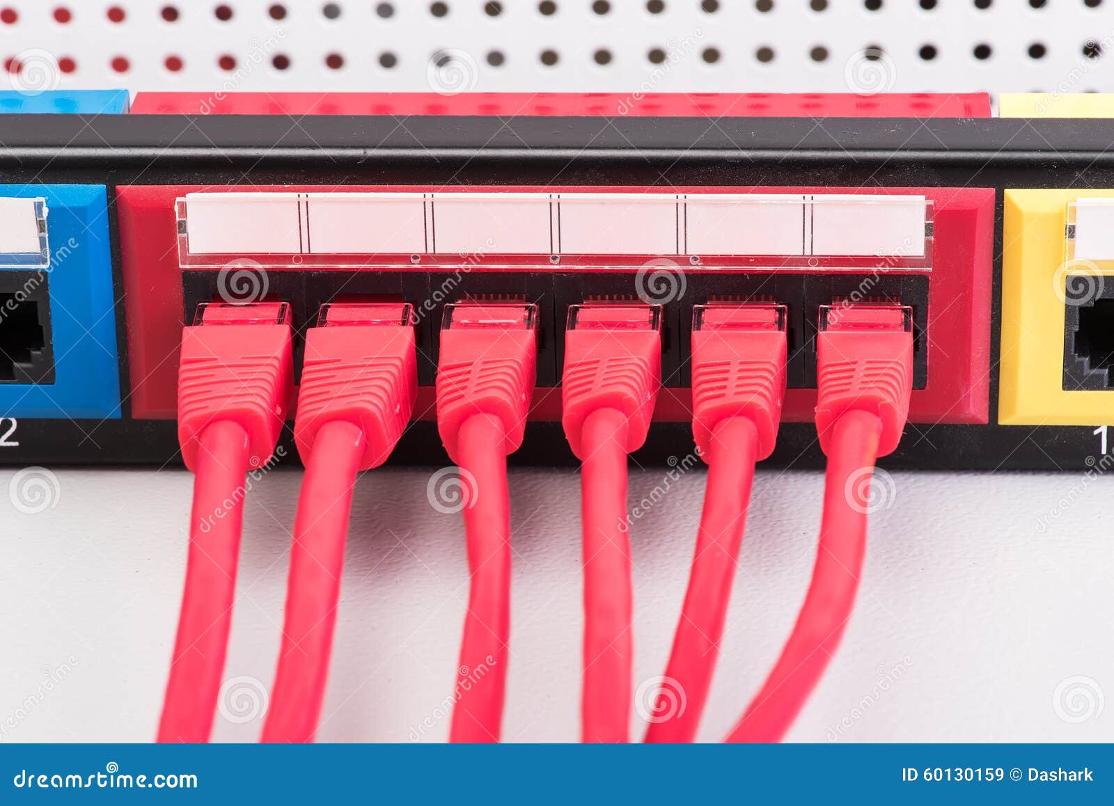 Network Switch and Ethernet Cables Stock Image - Image of detail, area ...