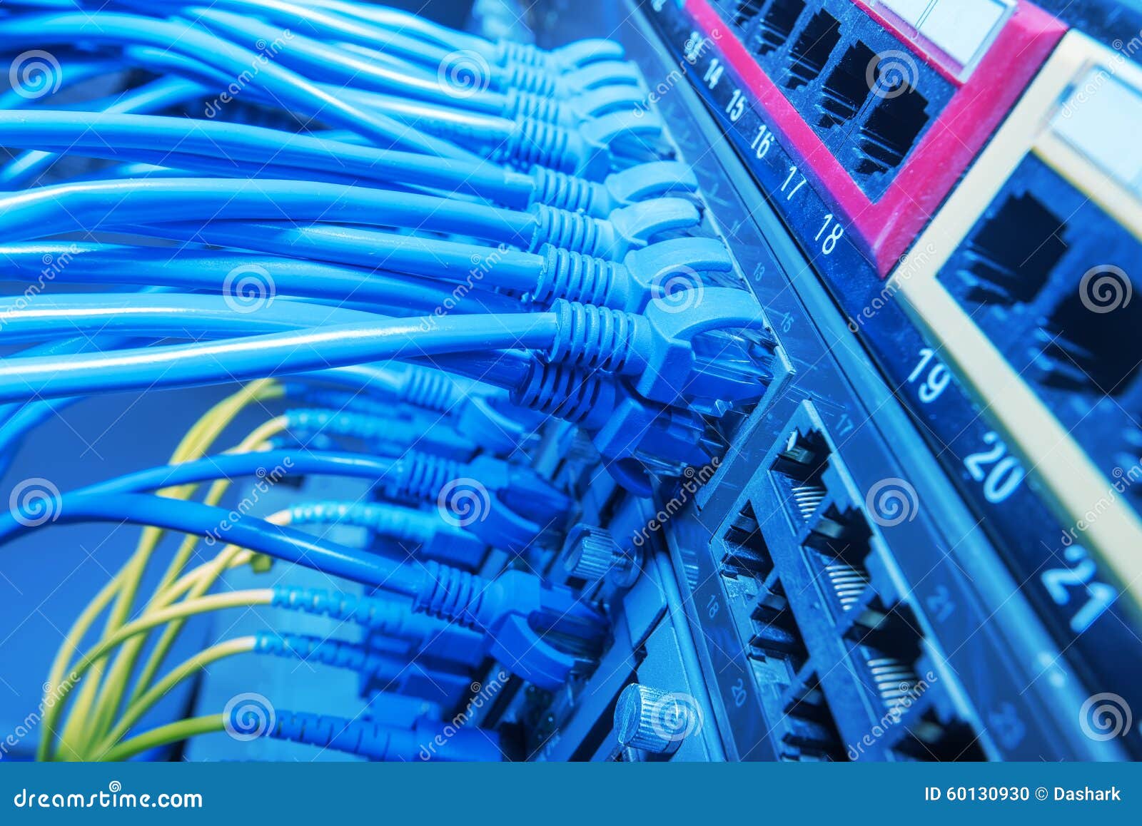 Network Switch and Ethernet Cables Stock Photo - Image of local ...