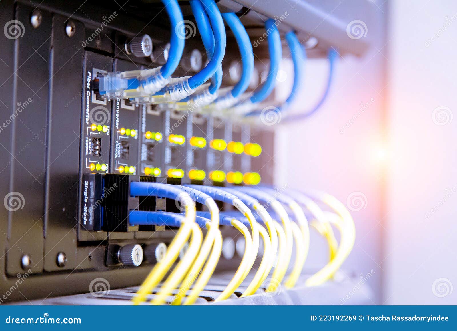 Network Switch and Ethernet Cables,Data Center Concept Stock Image ...