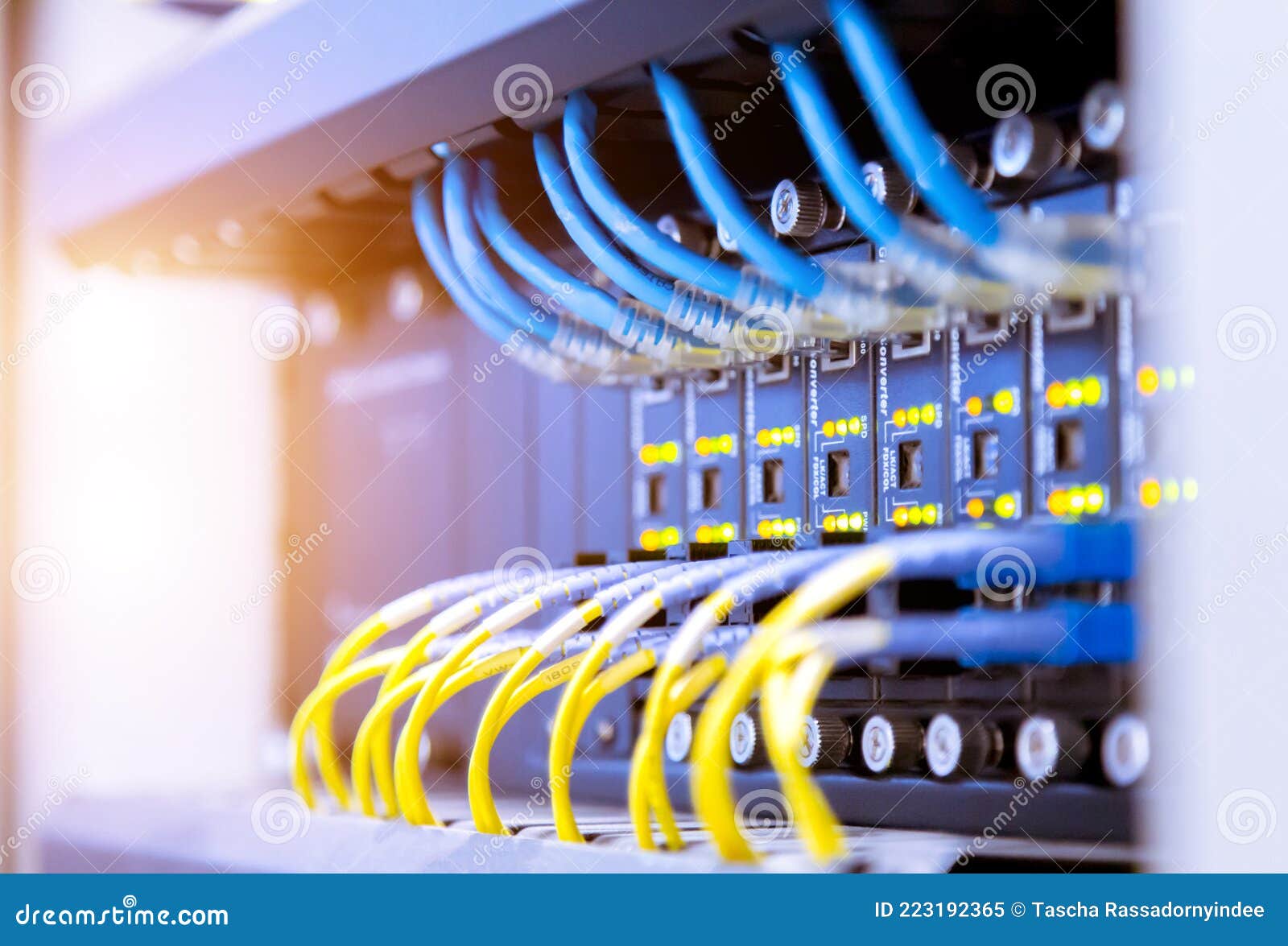 Network Switch and Ethernet Cables,Data Center Concept Stock Image ...