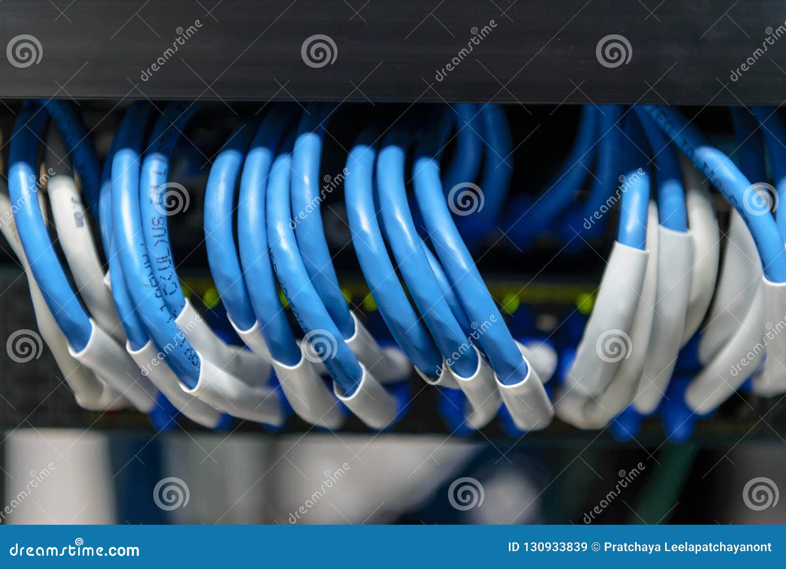 Information Technology Computer Network. Network Switch and Ethernet ...