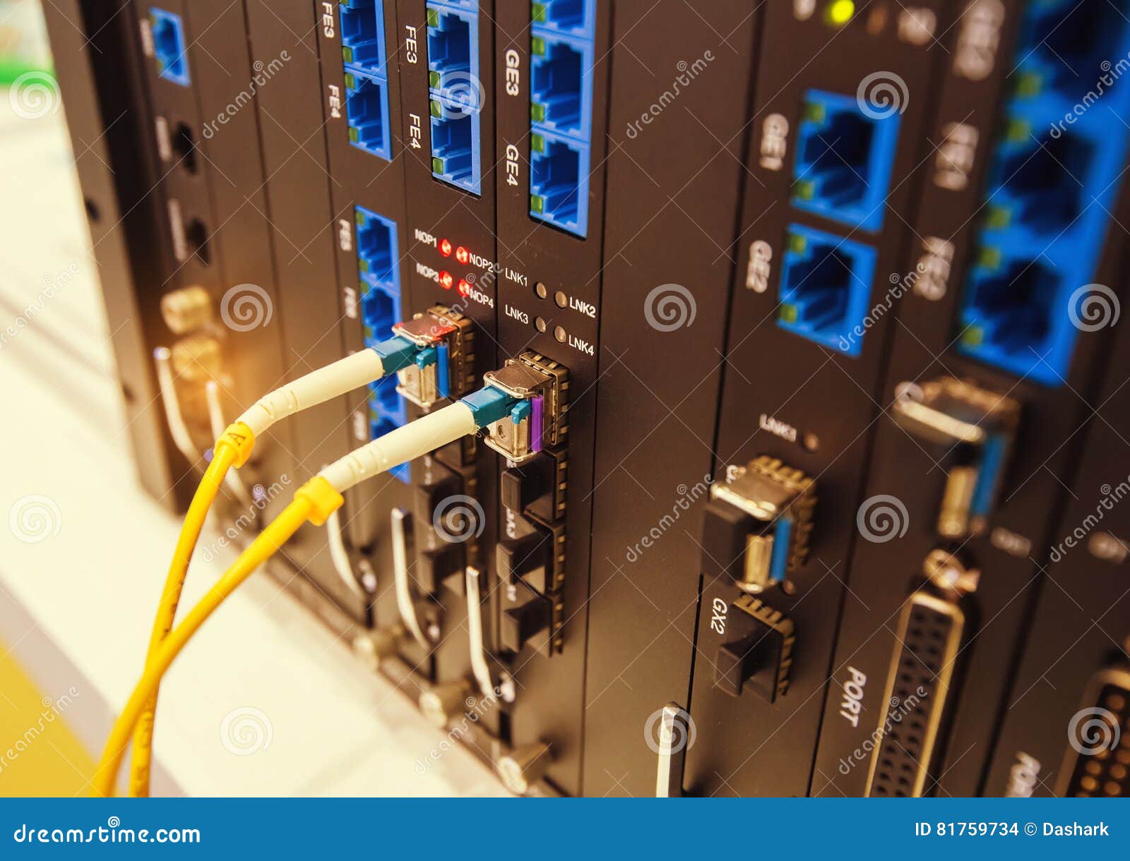 Network Switch and Ethernet Cables Stock Photo - Image of connector ...