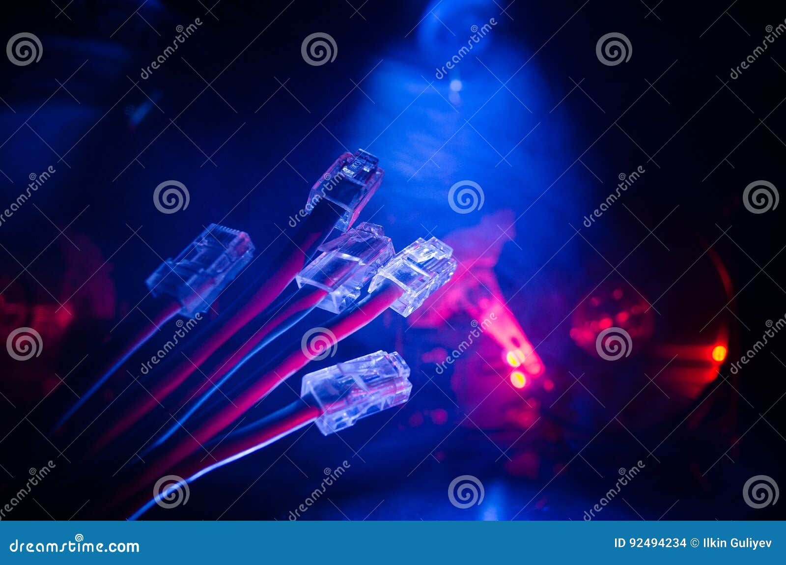 Network Switch and Ethernet Cables, Symbol of Global Communications ...