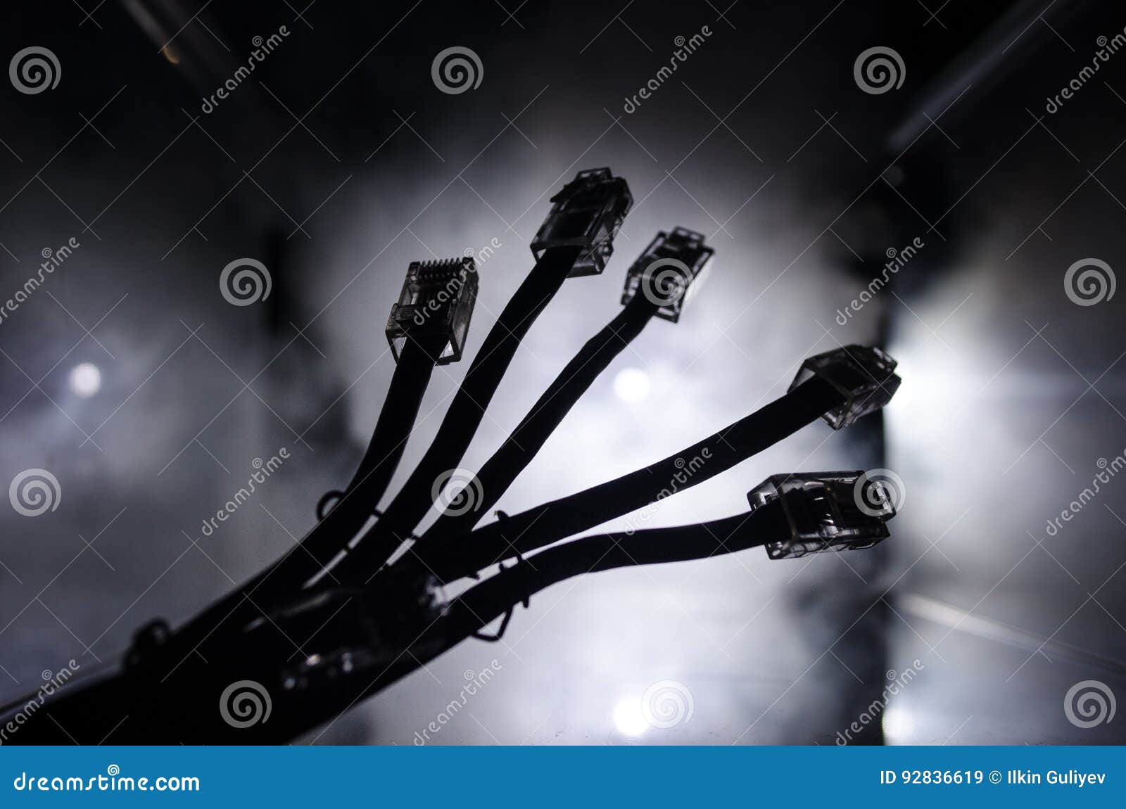 Network Switch and Ethernet Cables, Symbol of Global Communications ...