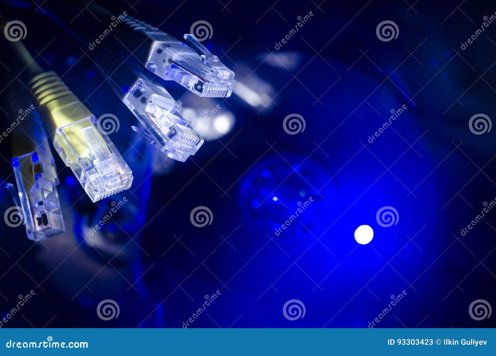 Network Switch and Ethernet Cables, Symbol of Global Communications ...