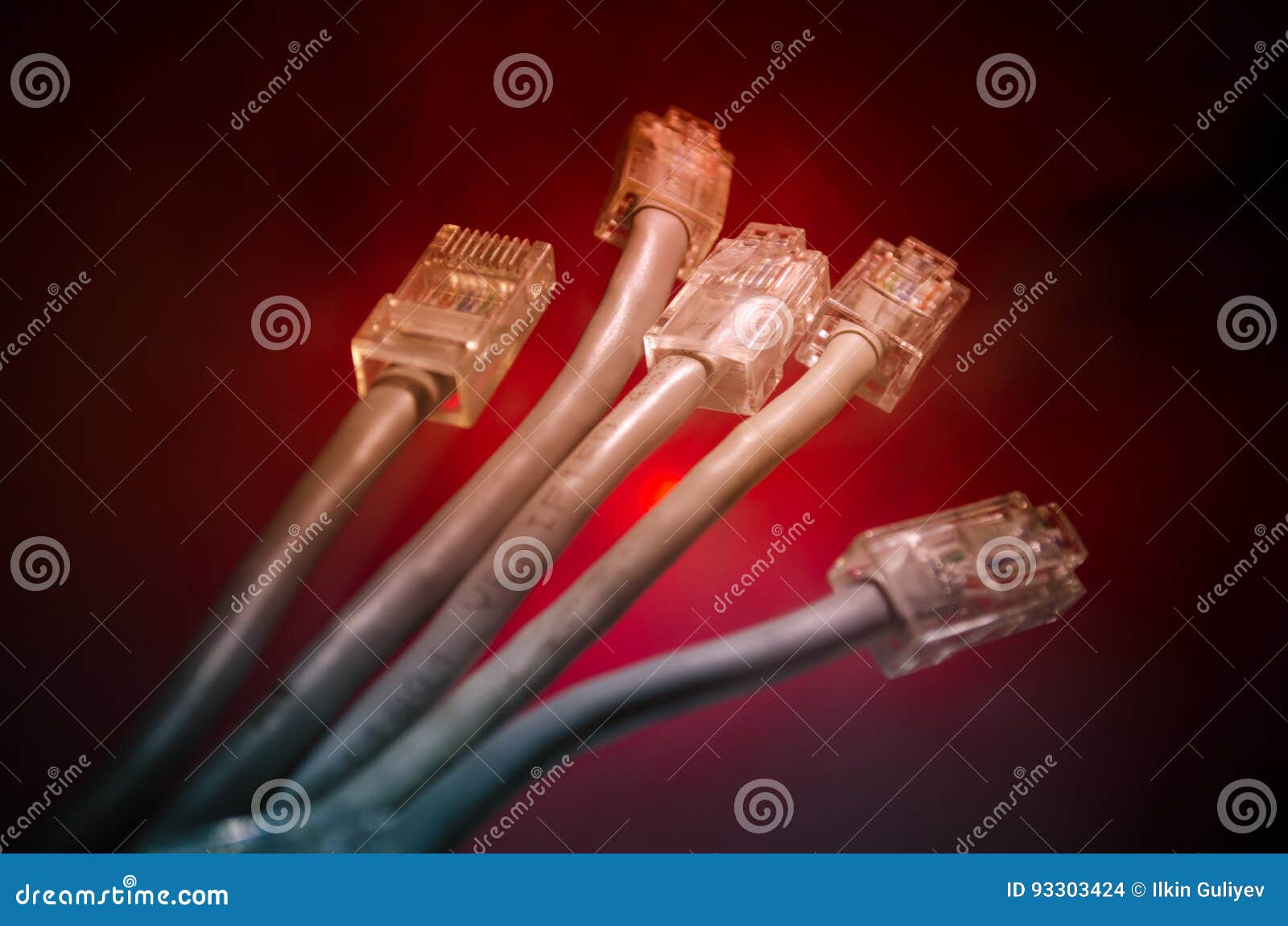 Network Switch and Ethernet Cables, Symbol of Global Communications ...