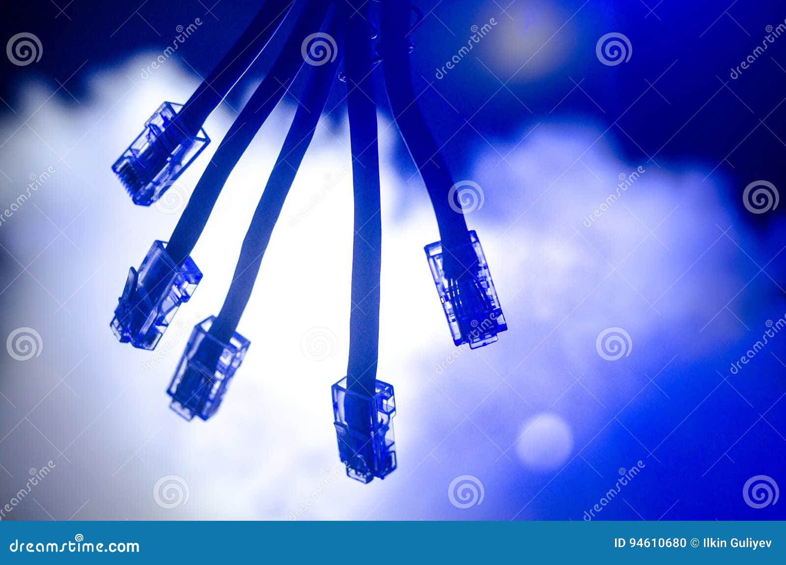 Network Switch and Ethernet Cables, Symbol of Global Communications ...