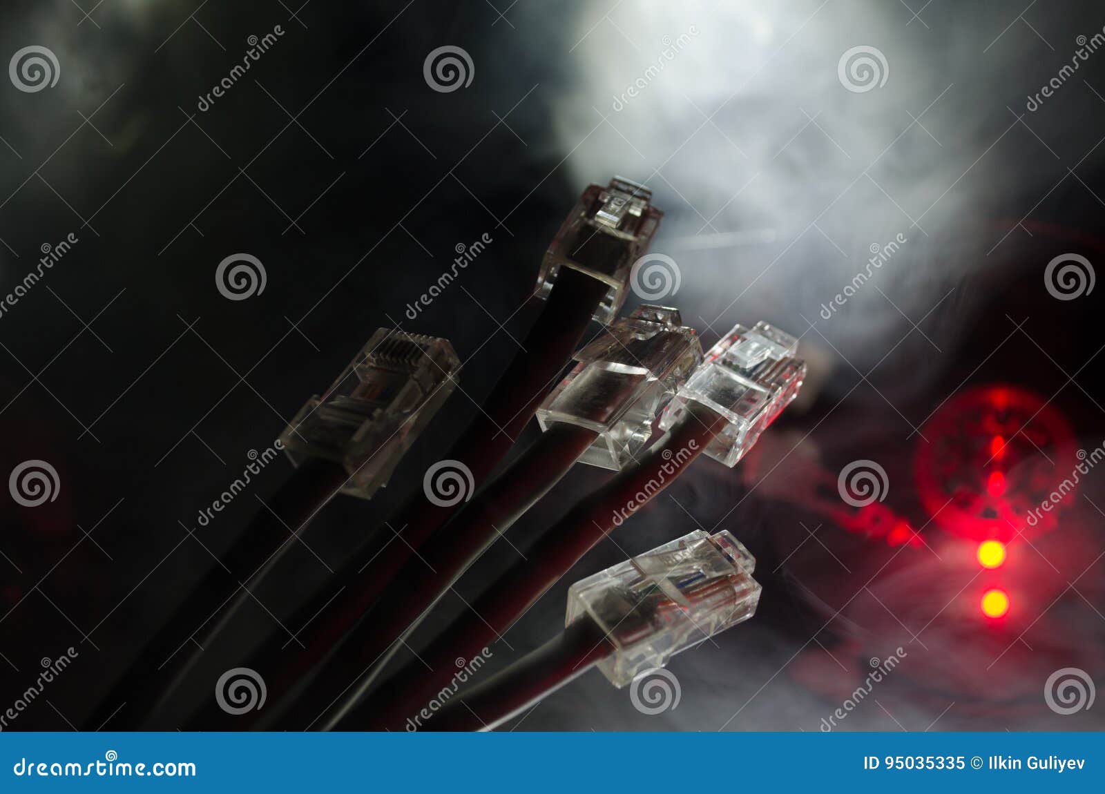 Network Switch and Ethernet Cables, Symbol of Global Communications ...