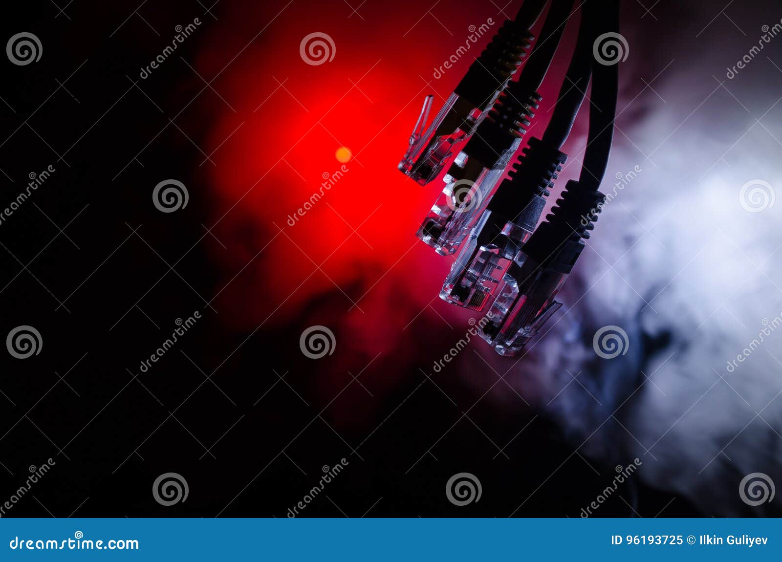 Network Switch and Ethernet Cables, Symbol of Global Communications ...