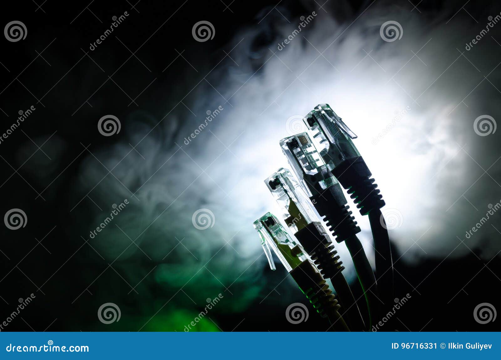 Network Switch and Ethernet Cables, Symbol of Global Communications ...