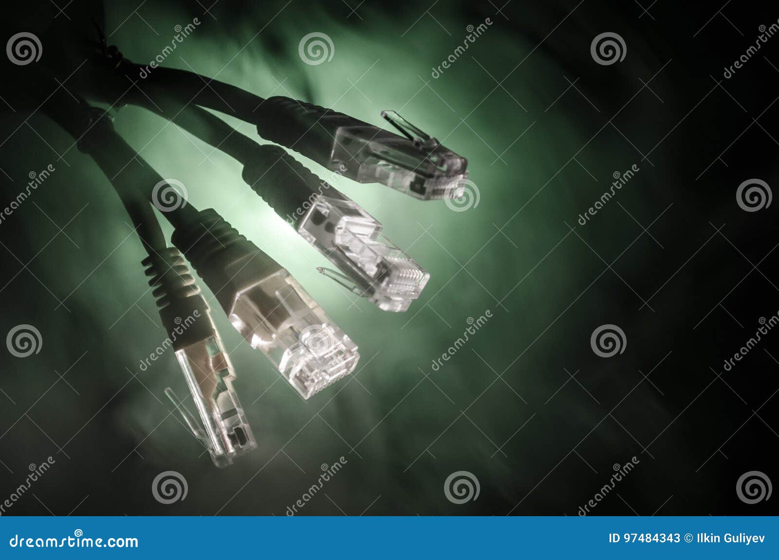 Network Switch and Ethernet Cables, Symbol of Global Communications ...