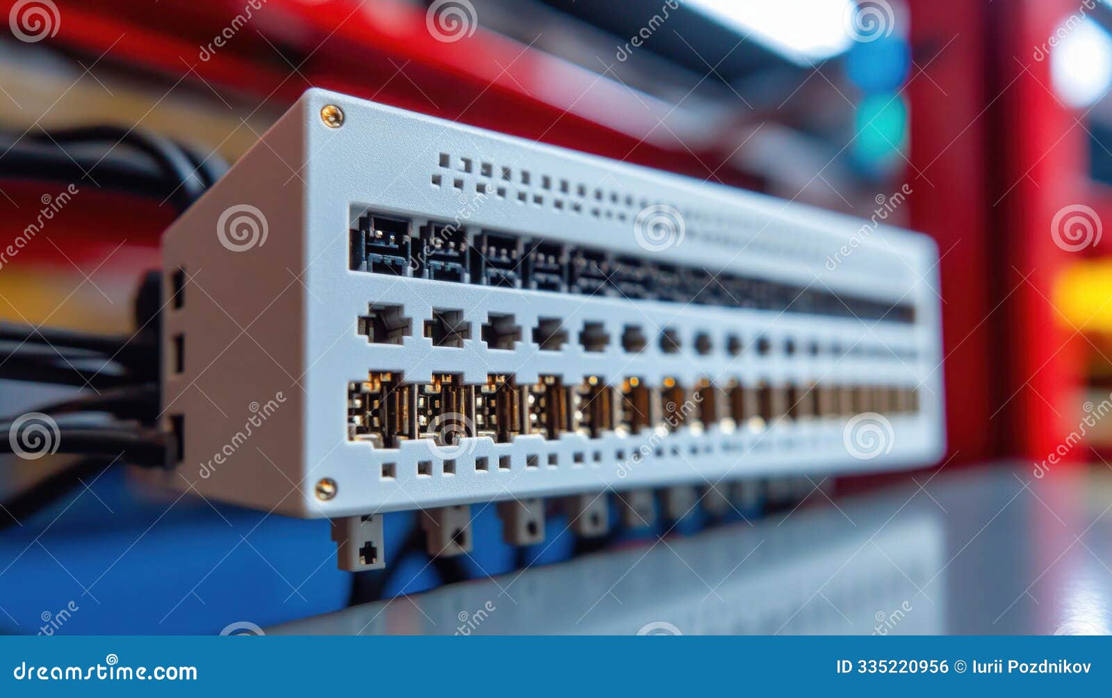 Network Switch with Ethernet Ports Showing Data Transfer Activity Stock ...