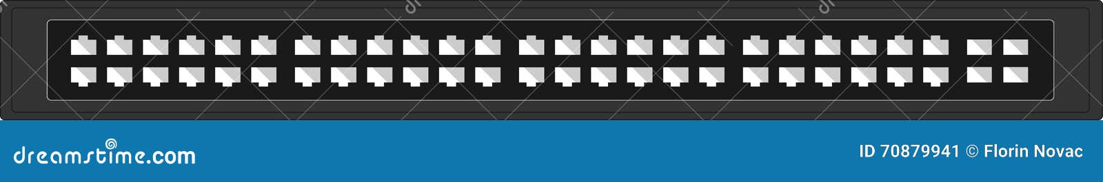 Network switch flat layout stock vector. Illustration of ports - 70879941