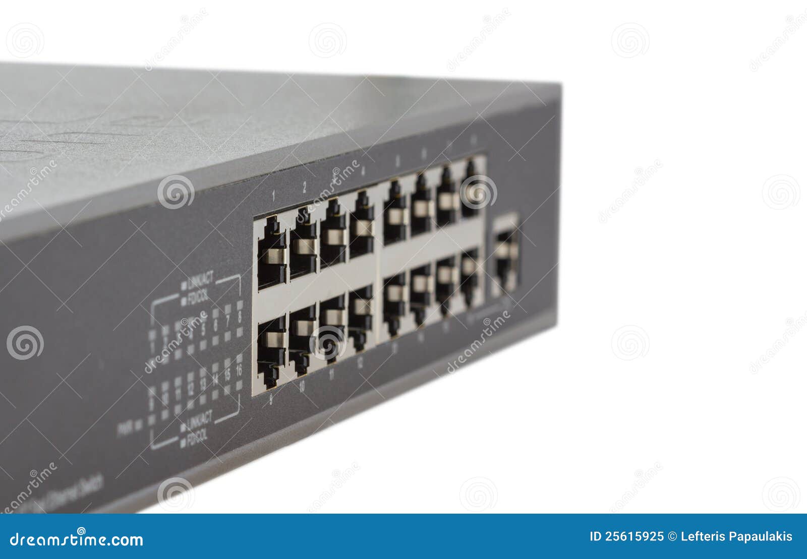 Network Switch Front Panel Isolated Stock Image - Image of isolated ...