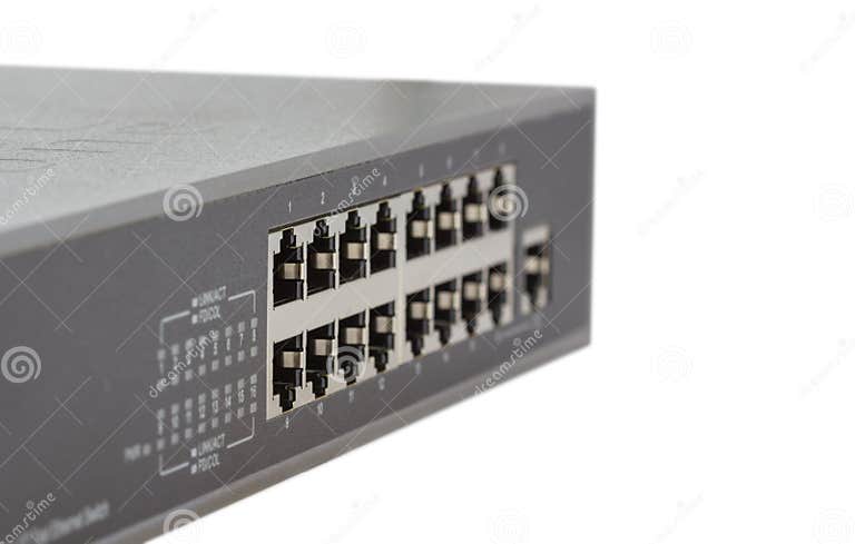 Network Switch Front Panel Isolated Stock Image - Image of isolated ...