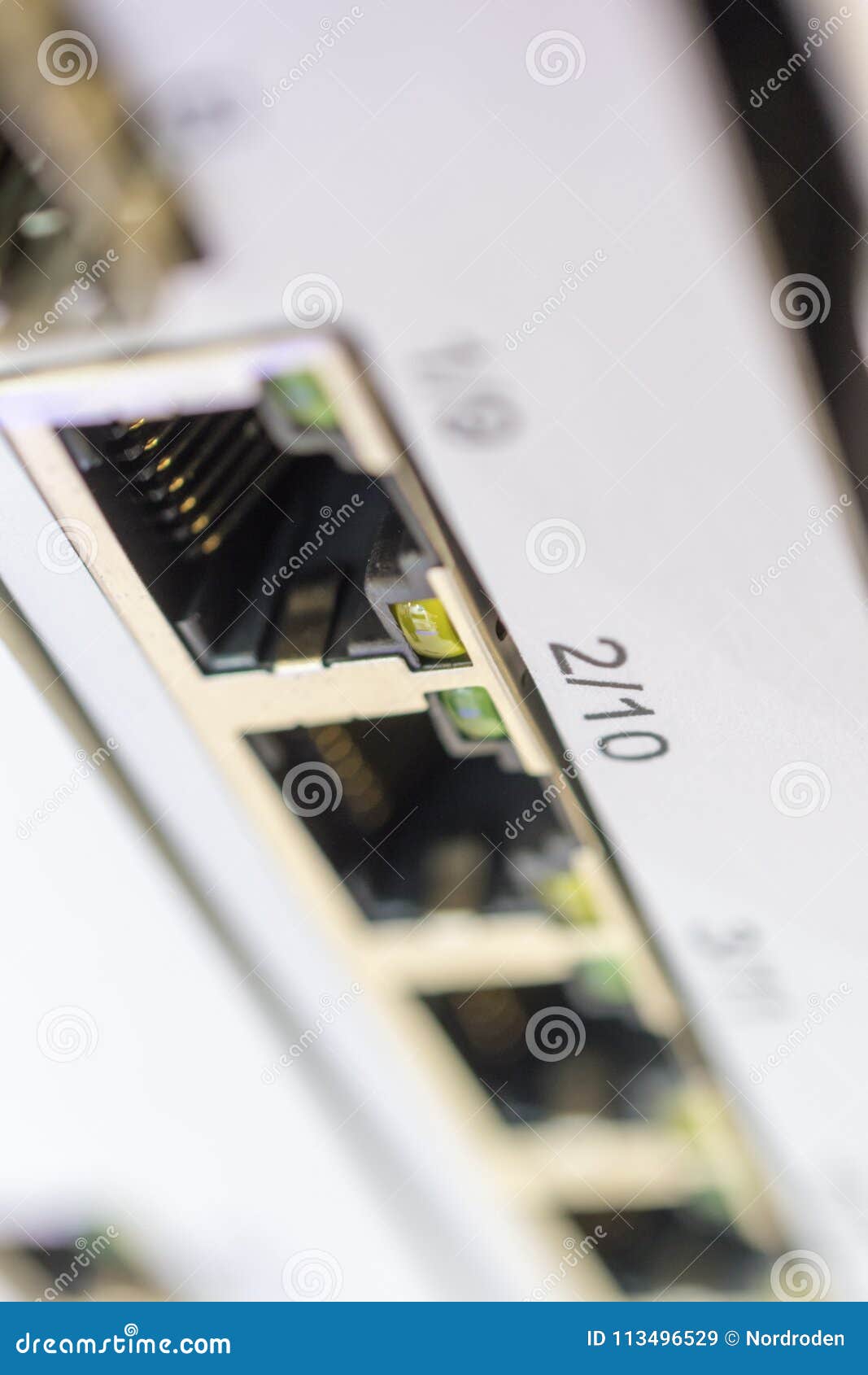 Network switch front panel stock image. Image of ethernet - 113496529
