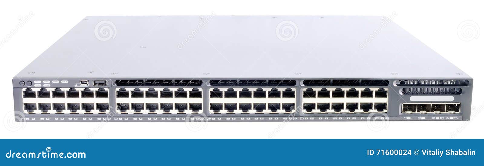 Network switch front view stock photo. Image of switch - 71600024