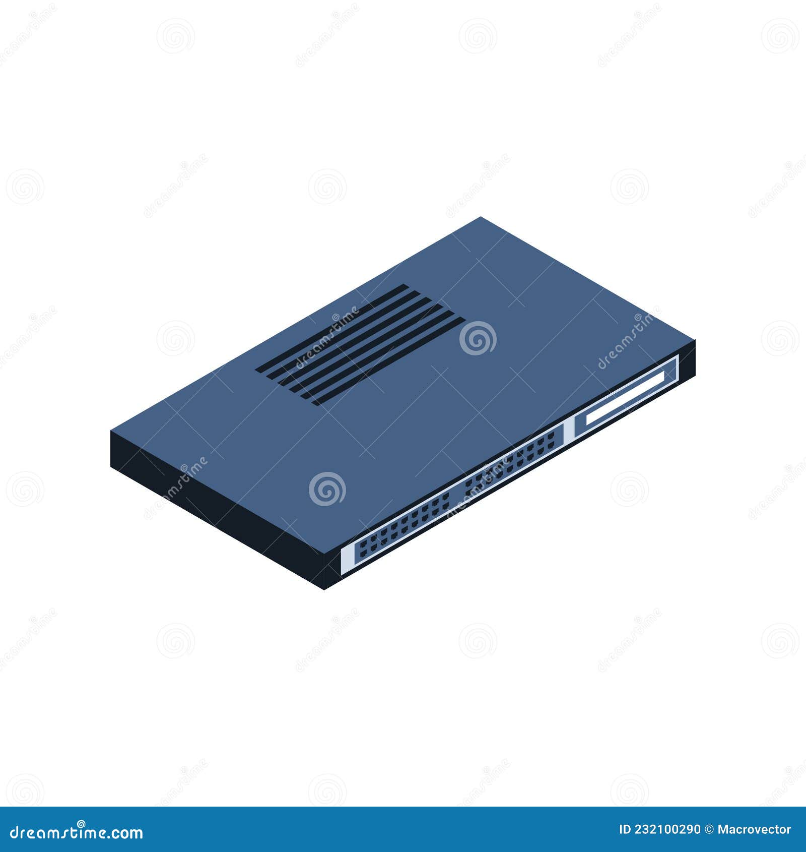 Network Switch Flat Layout Cartoon Vector | CartoonDealer.com #70879941