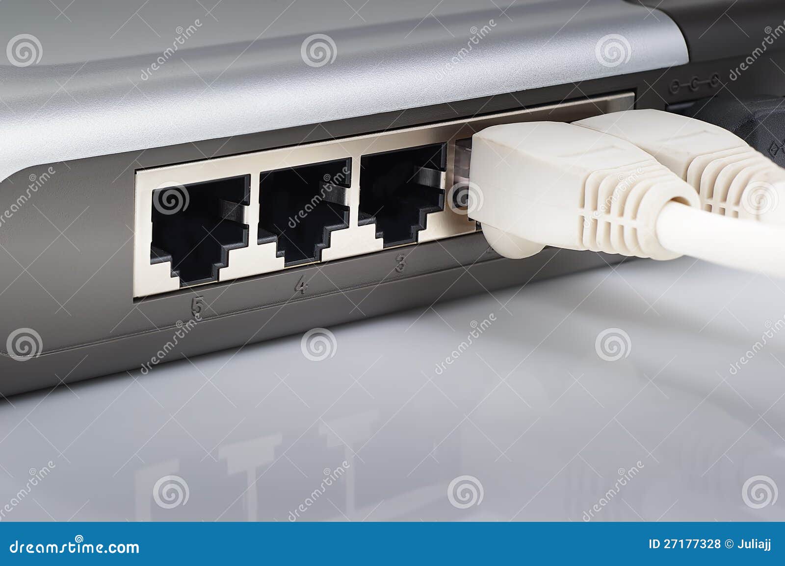 Network switch plugs. stock photo. Image of computer - 27177328