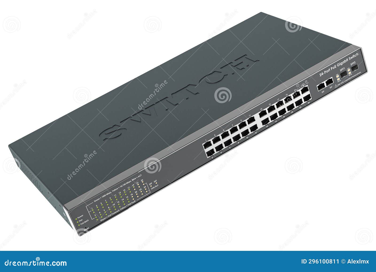 Network Switch With 24 Ports, 3D Rendering Stock Image | CartoonDealer ...