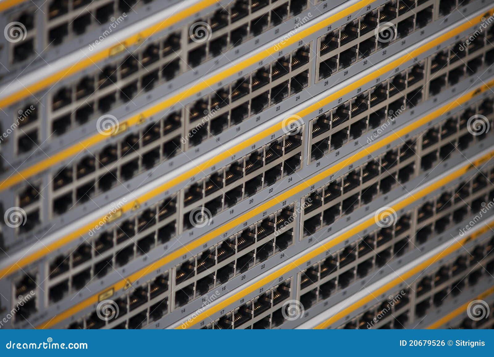 Network switch stack stock photo. Image of ethernet, copper - 20679526