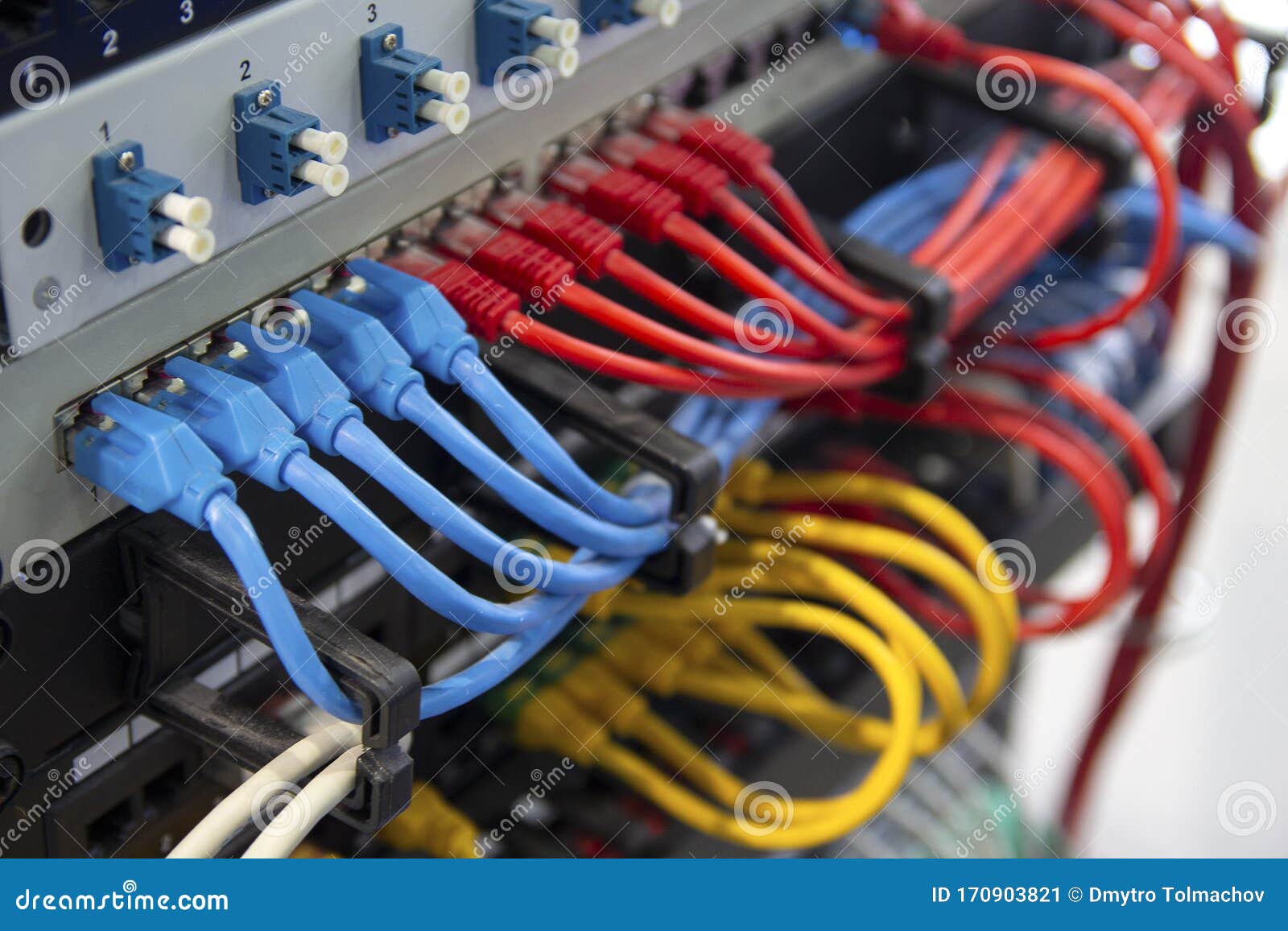Network Switch and UTP Ethernet Cables Stock Image - Image of data ...