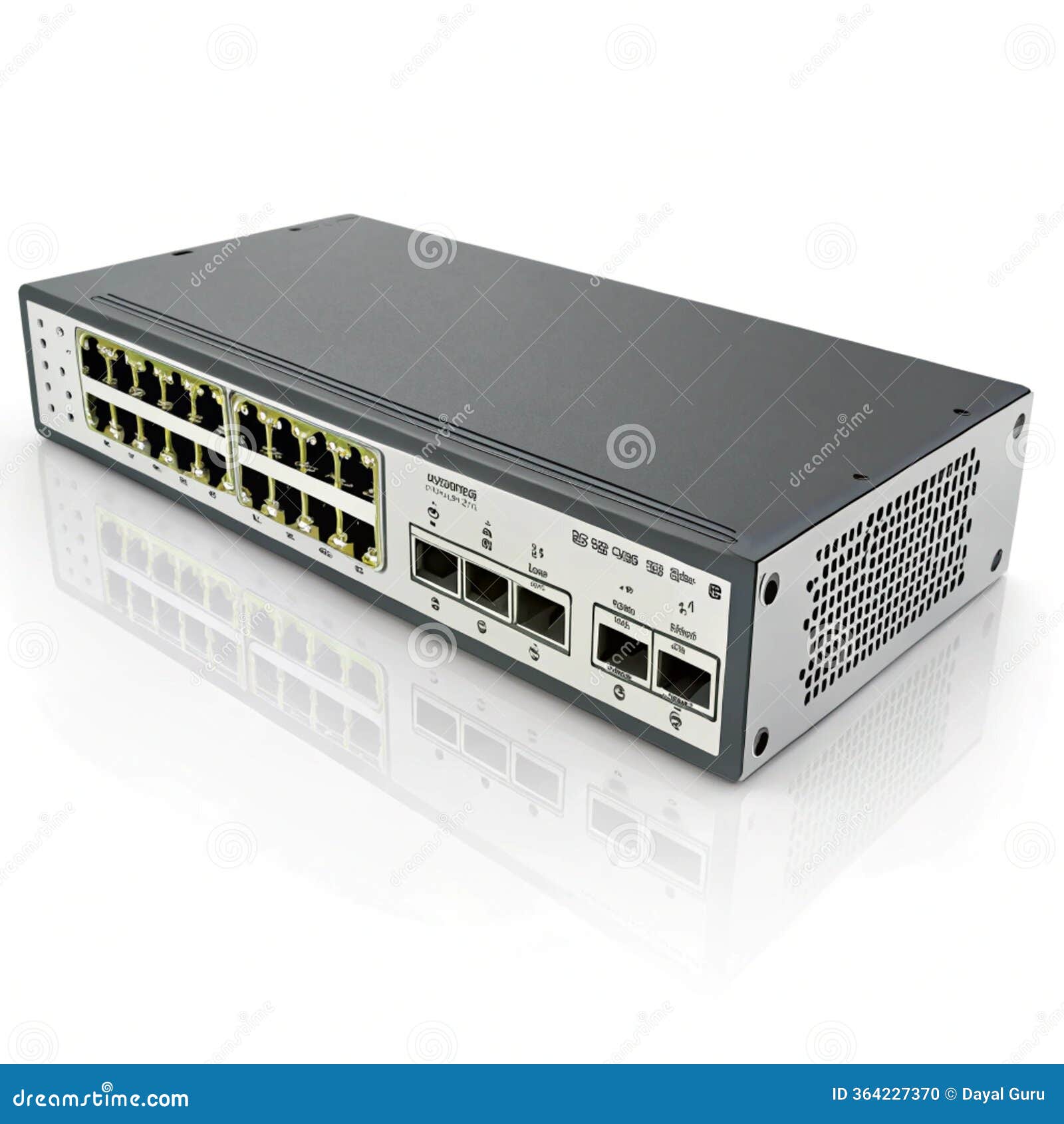 Network Switch Vector Illustration Isolated On White Background ...
