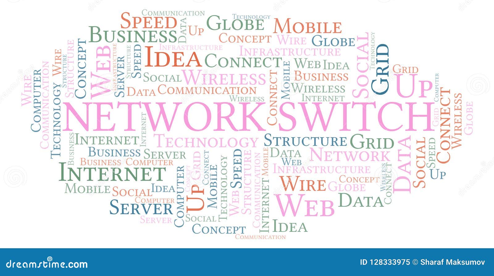 Network Switch word cloud. stock illustration. Illustration of ...