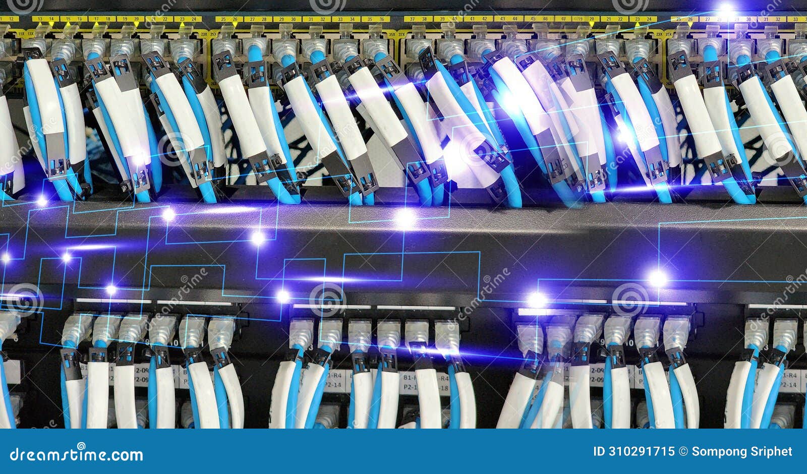 Network System Concept Server and LAN Communication Stock Image - Image ...