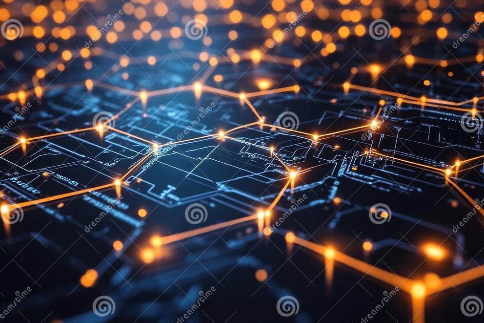 Network System, Nodes Connect Globally, Illuminating Innovation S ...