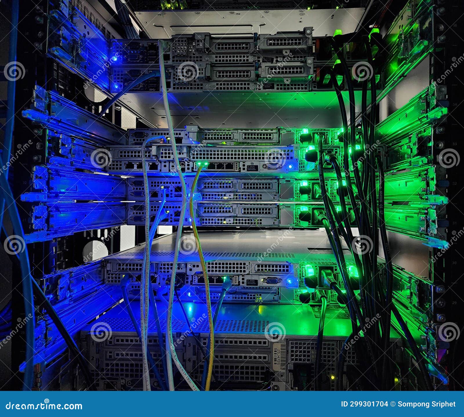 Network System in the Server Room Global a Communications Stock Photo ...