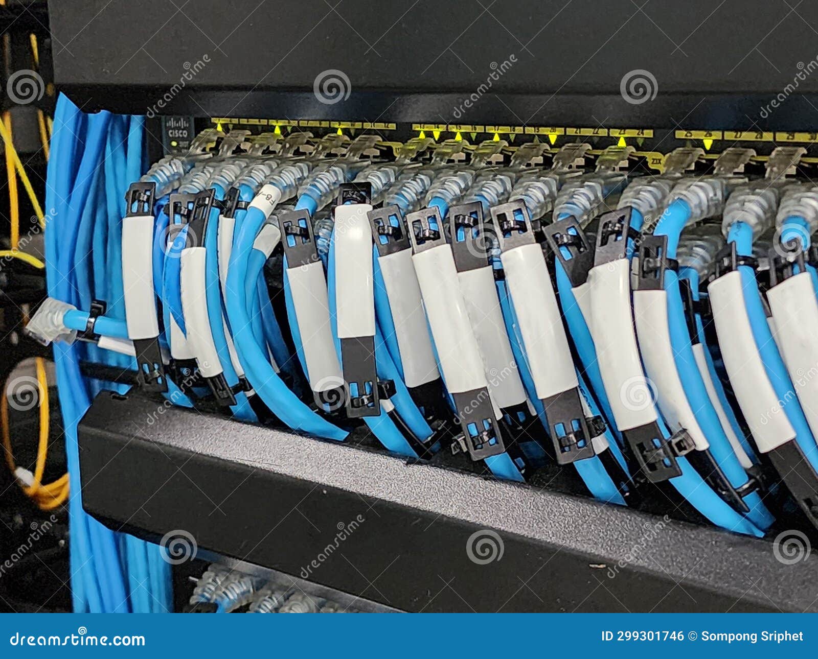 Network System in the Server Room Global a Communications Stock Photo ...