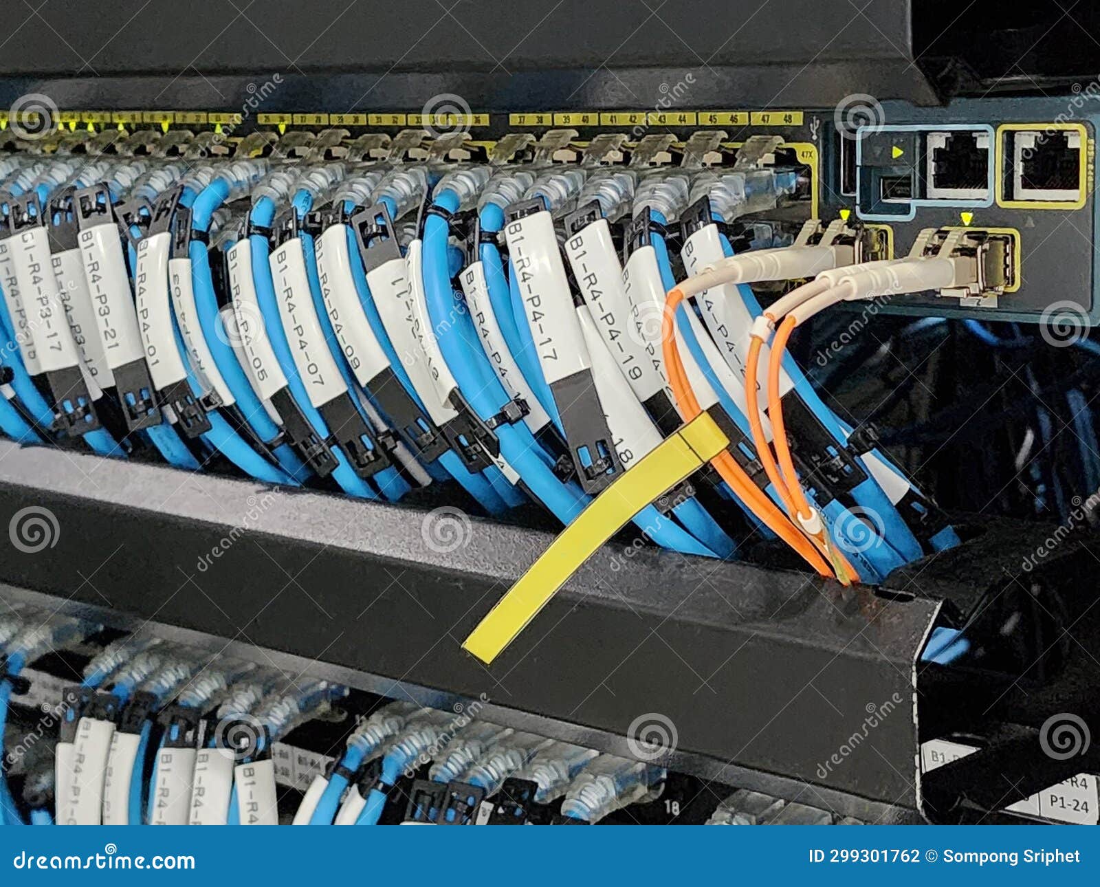 Network System in the Server Room Global a Communications Stock Photo ...