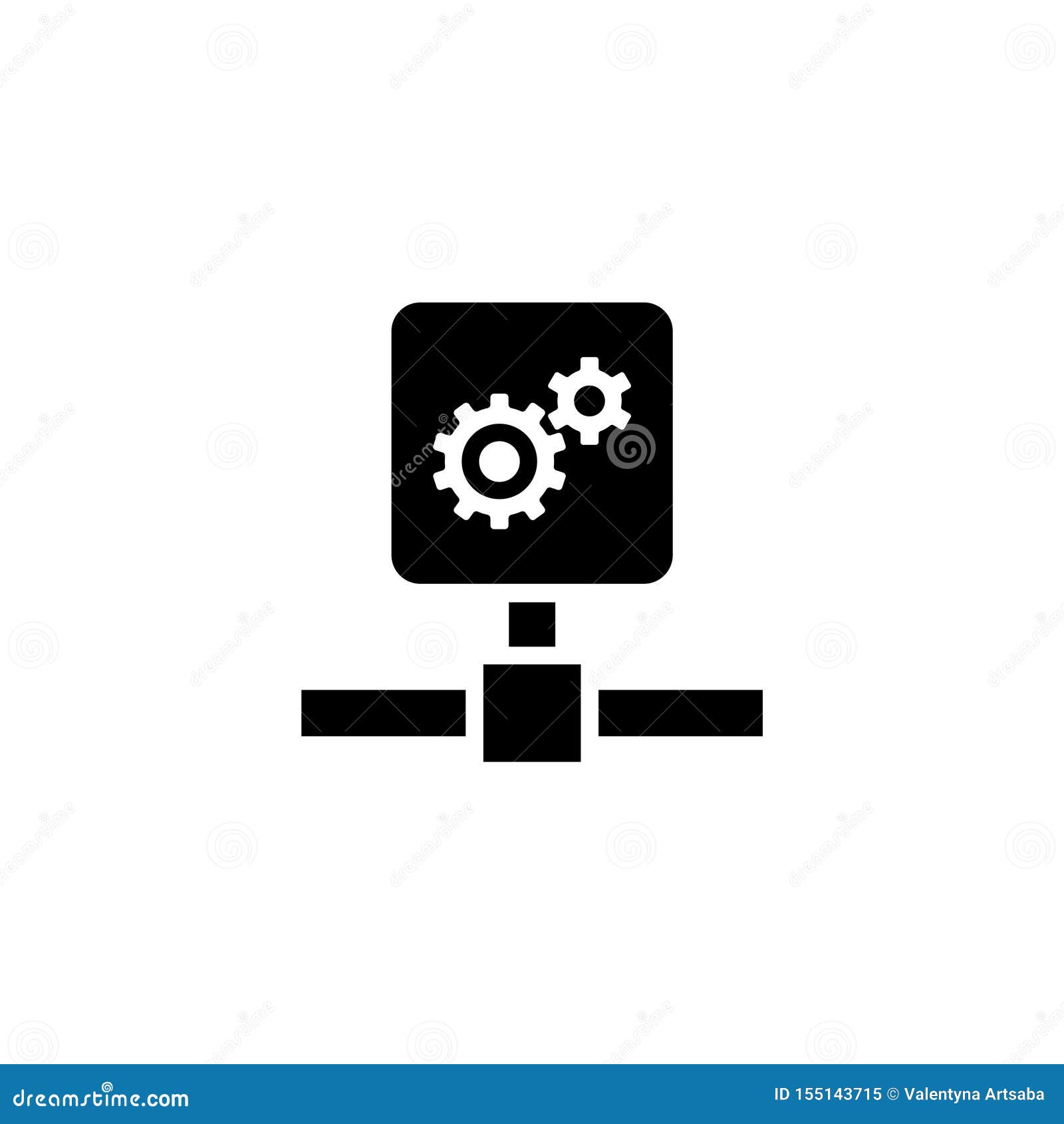 Network System Settings Flat Vector Icon Stock Illustration ...