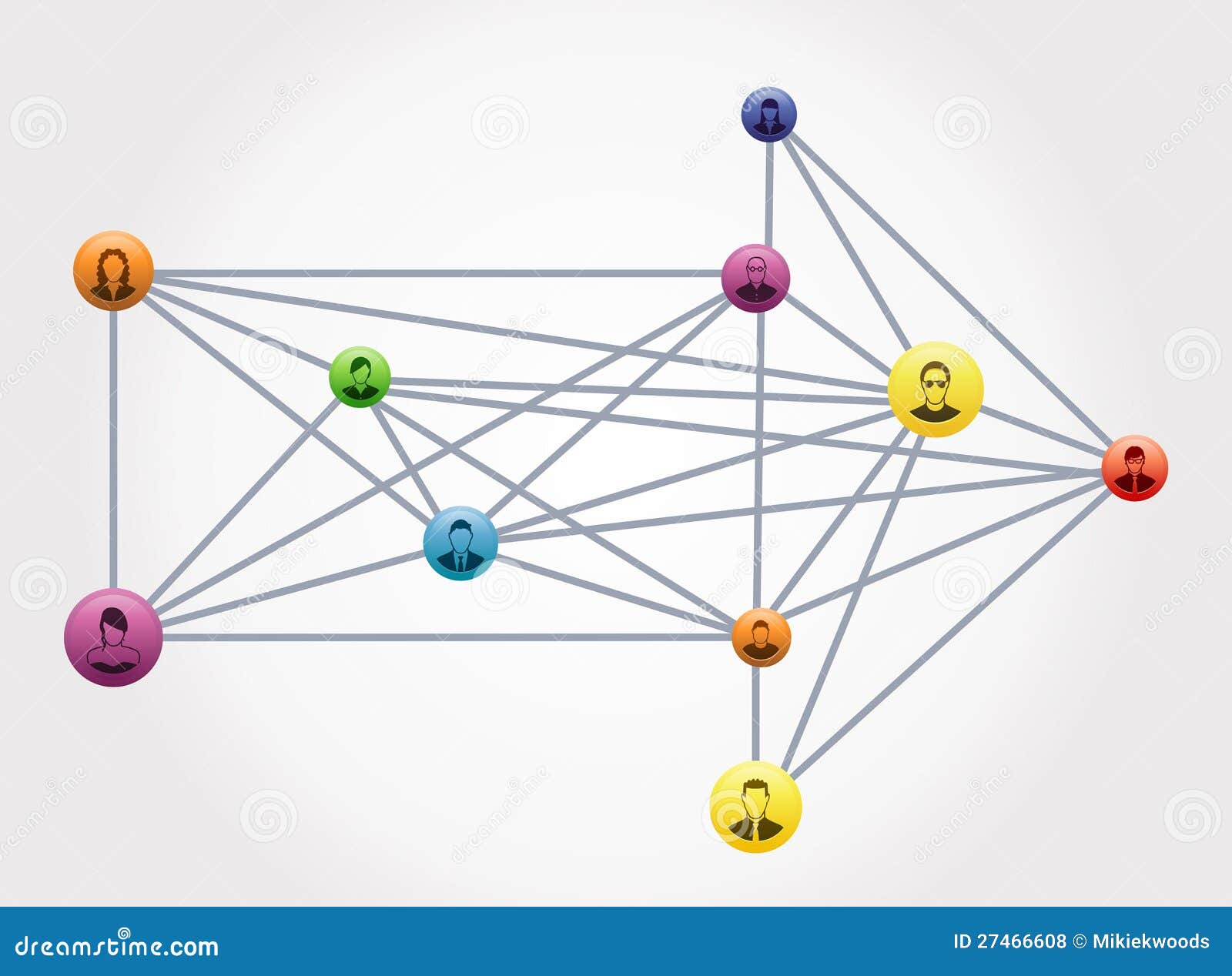 Network Team Moving Together Stock Illustration - Illustration of ...