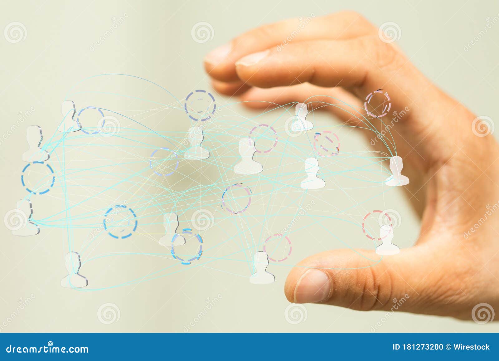 A Network Team. Social Network. 3d Illustration Stock Photo - Image of ...