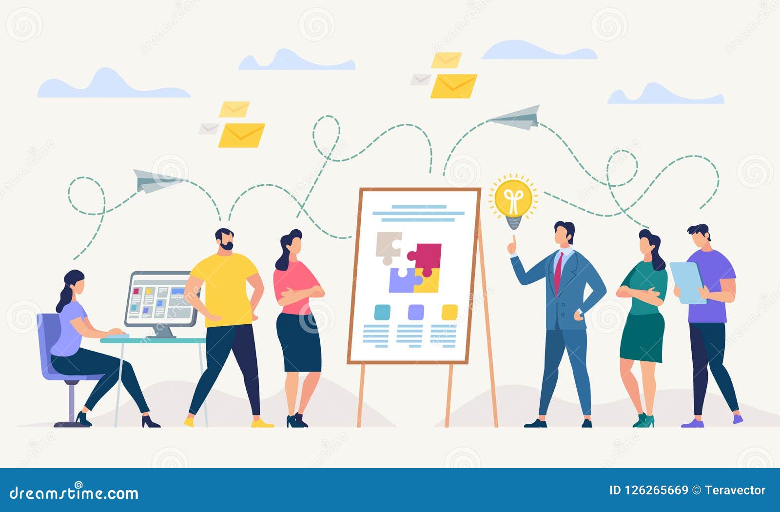 Network and Teamwork. Vector Illustration. Stock Vector - Illustration ...