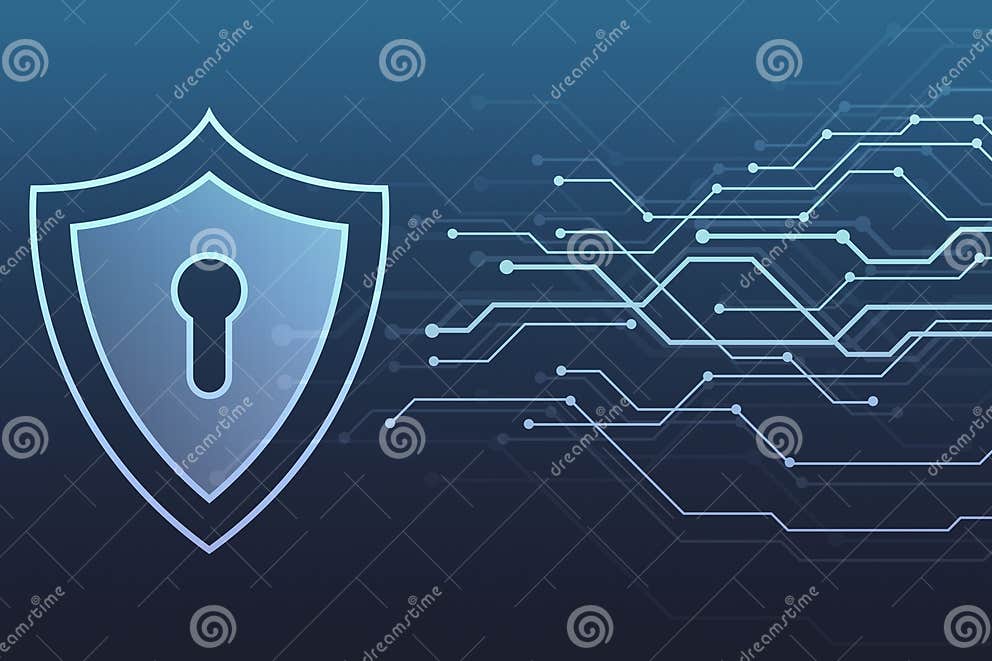Network Technologies Security Shield Background Stock Photo - Image of ...