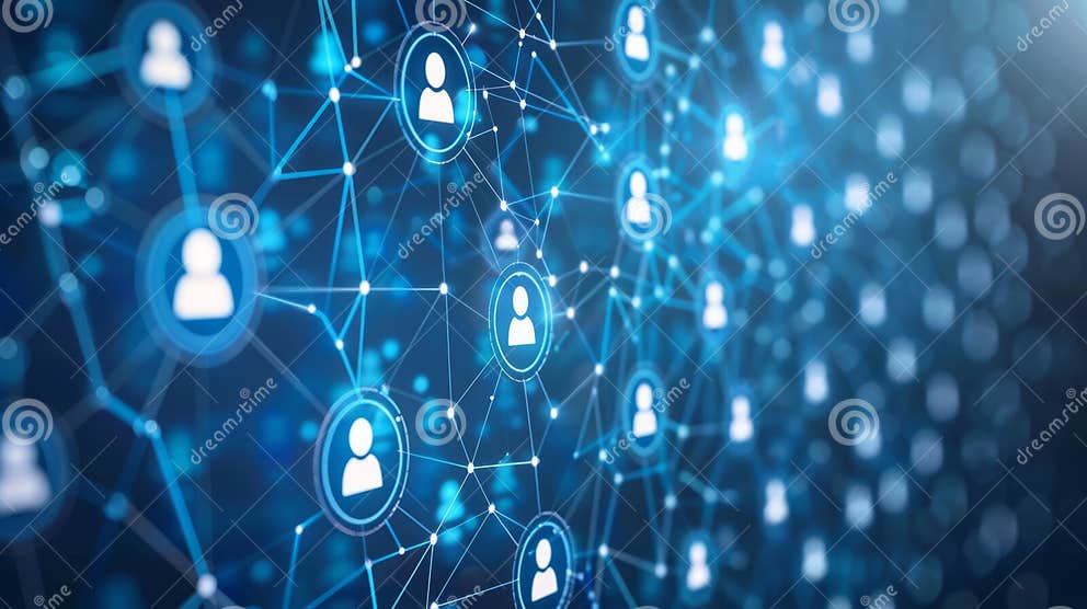 Network Technology, Abstract Representation of a Digital Network ...