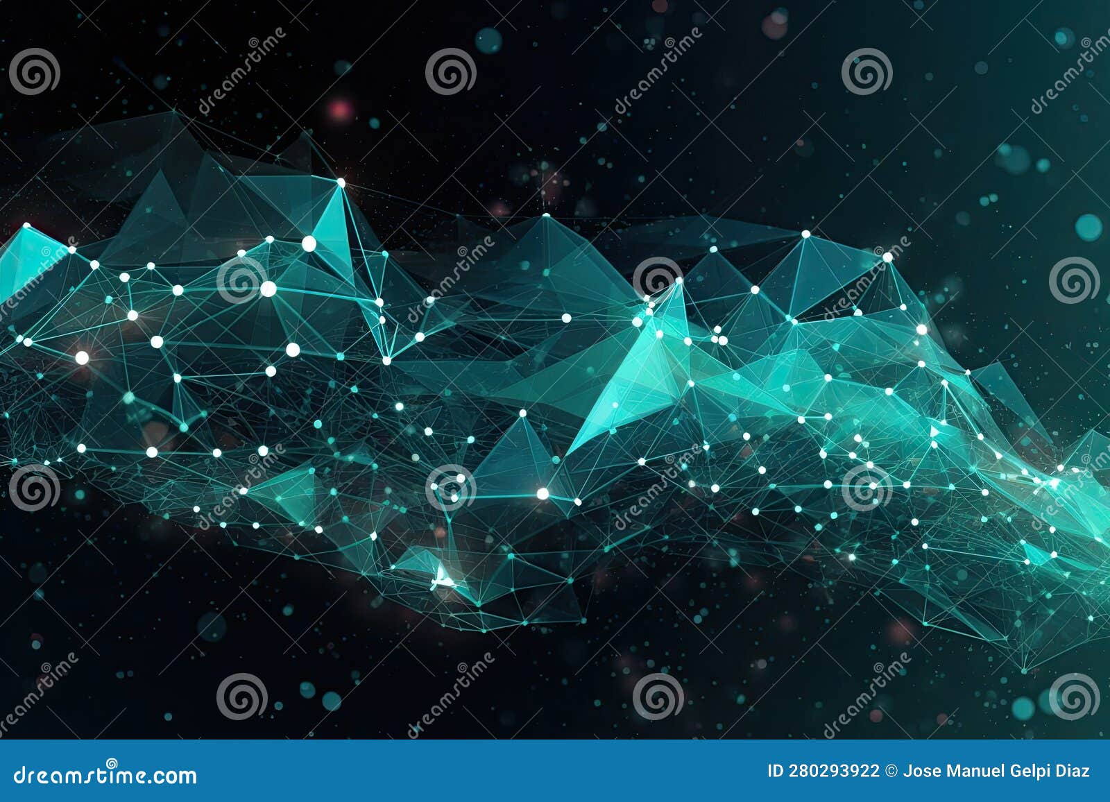 Network Technology Background. Computer Brain Concept. Generative AI ...