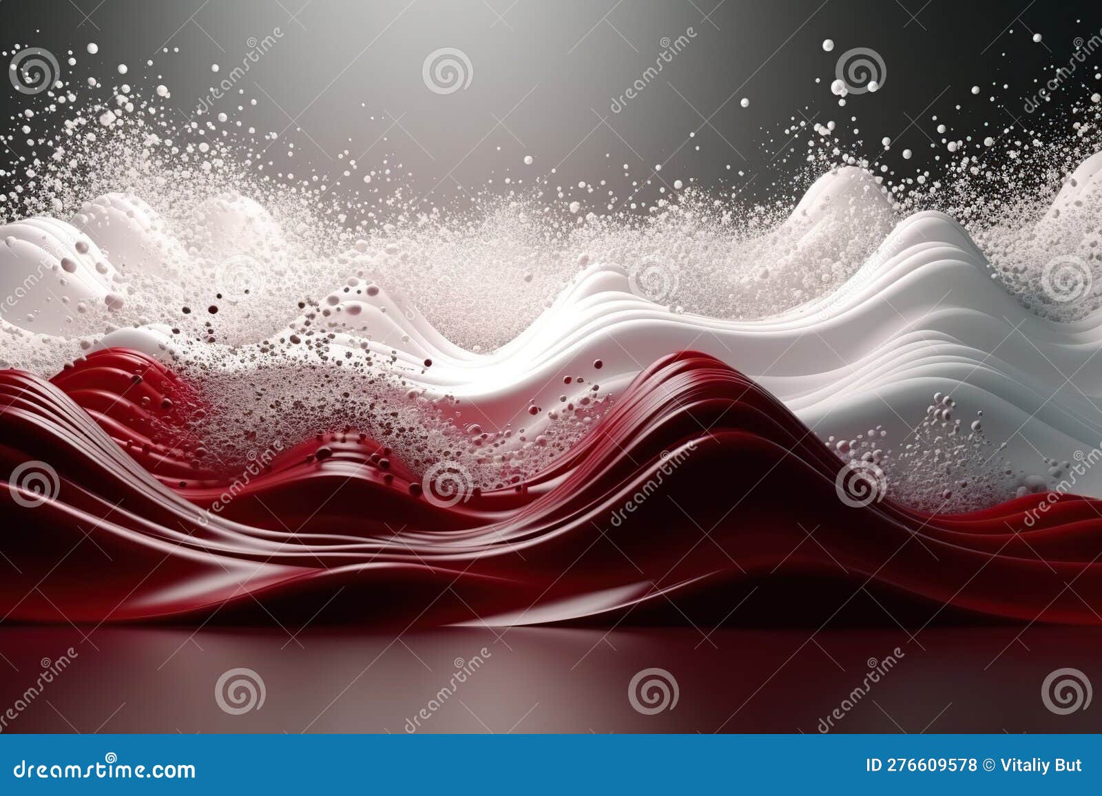 Network Technology Background Futuristic Tech Red and White Wave ...