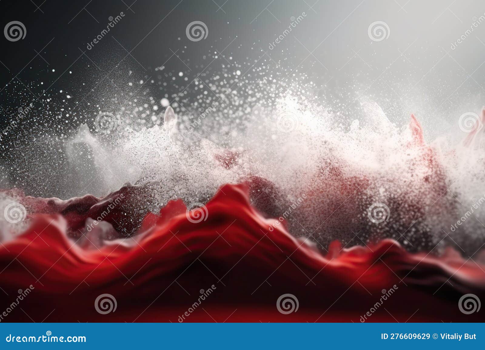 Network Technology Background Futuristic Tech Red and White Wave ...
