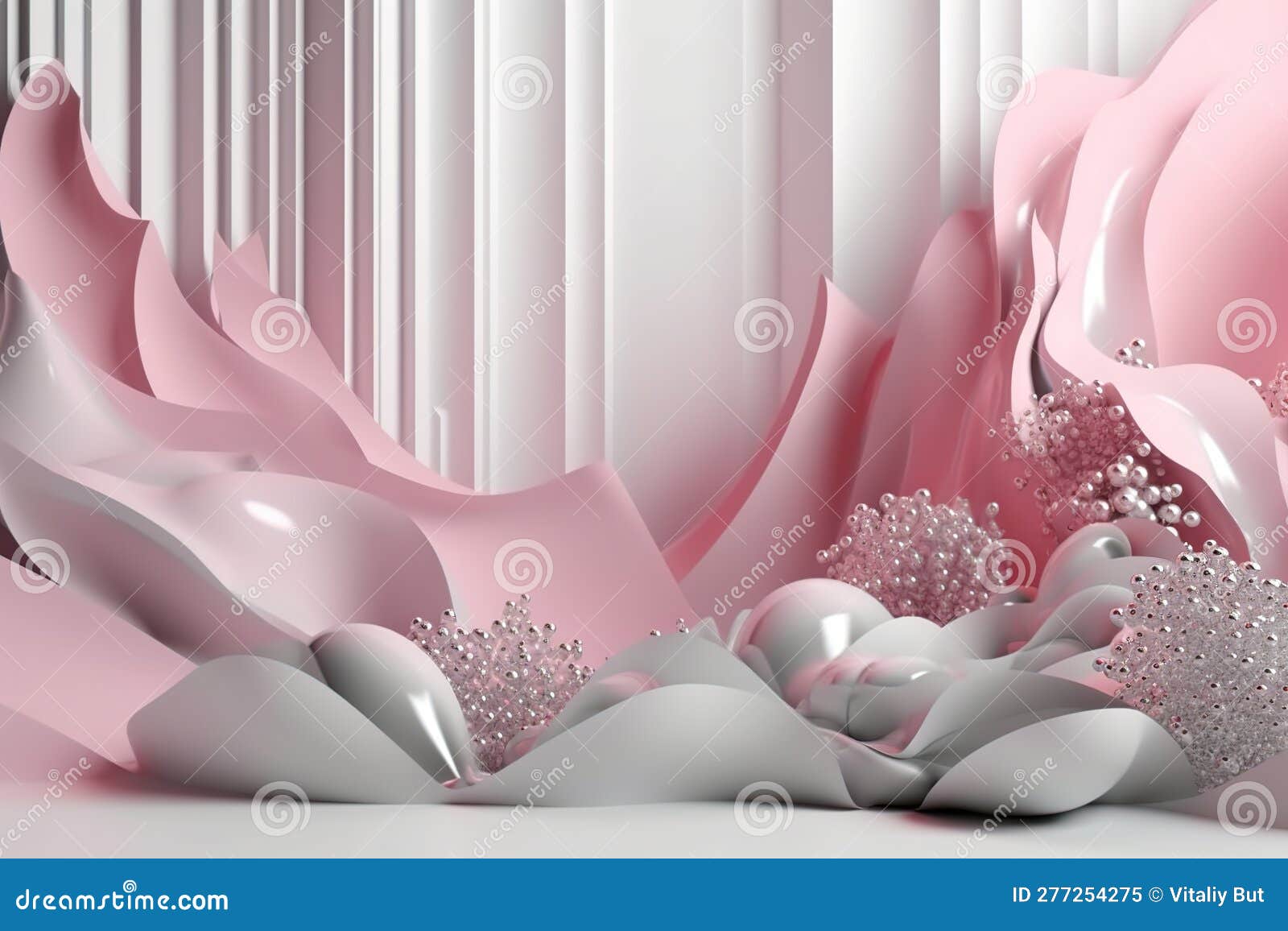 Network Technology Background Futuristic Tech Pink Wave Background. Low ...